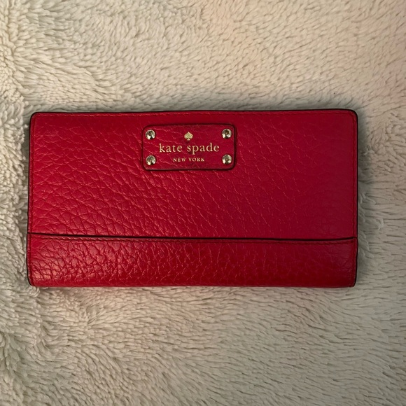 kate spade | Bags | Kate Spade Red Leather Wallet | Poshmark